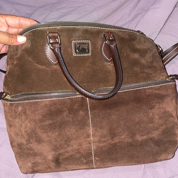 Dooney & Bourke | Bags | Dooney Bourke Suede Satchel Medium | Poshmark